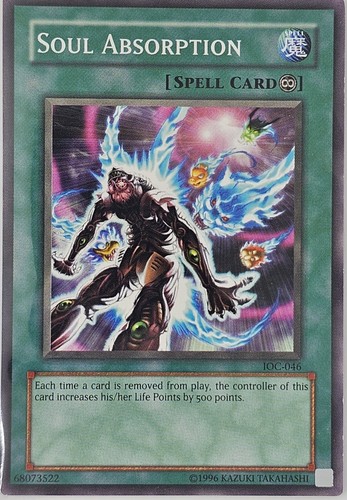 A854 YUGIOH SPELL CARD SOUL ABSORPTION IOC-046 | eBay