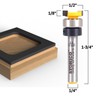 1/2" Hinge Mortise Flush Trim Template Router Bit - 1/4" Shank - Yonico ...