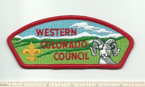 DO SCOUT BSA CSP WESTERN COLORADO COUNCIL RED RE PATCH CO RAM INSIGNIA ...