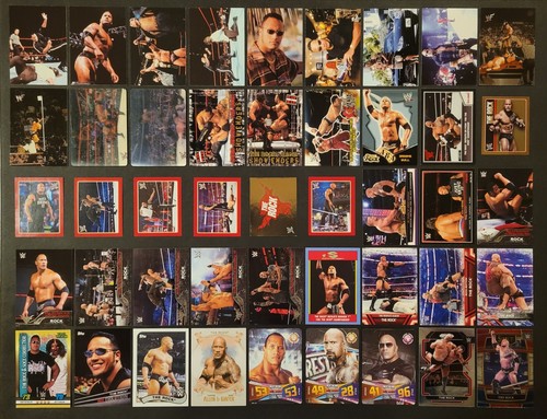 Lot of 45 Different THE ROCK DWAYNE JOHNSON Wrestling Cards 1999-2022 ...