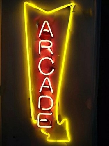 20" Arcade Arrow Flex LED Neon Sign Light Lamp Bar Club Garage Man Cave ...
