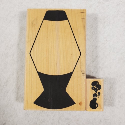 Vintage Set of 2 Lava Lamp and Bubbles Wood Mounted Rubber Age Stamps ...