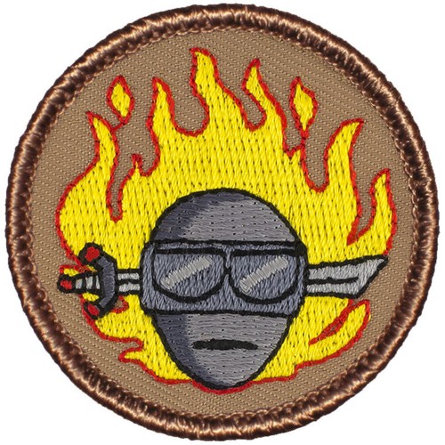 Flaming Ninja Patrol Patch - 2" Round Embroidered Patch (281) | eBay