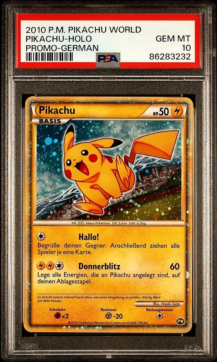 Pikachu 2010 Pikachu World Collection #PW 6 Promo (German) Price Guide ...