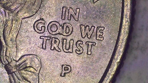 2004-P Texas Quarter With Obverse Die Chips on GOD and above DOLLAR ...