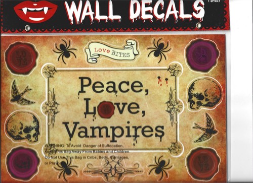 New Vampires Wall Decals, Peace,Love,Vampires & More, 15 Decals, 1 ...