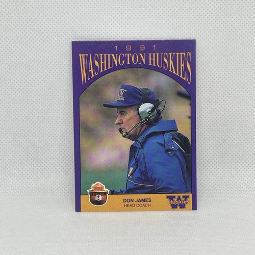 1991 DON JAMES SMOKEY BEAR KOMO AM 1000 RADIO COACH CARD UDUB ...