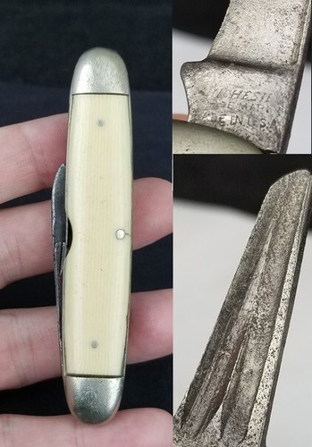 vintage Winchester pocket knife "Cattleman's Punch Blade" celluloid ...