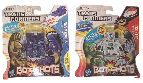 Transformers Bot Shots Lot of 2 SHOCKWAVE JETFIRE Series 1 Super 005 ...