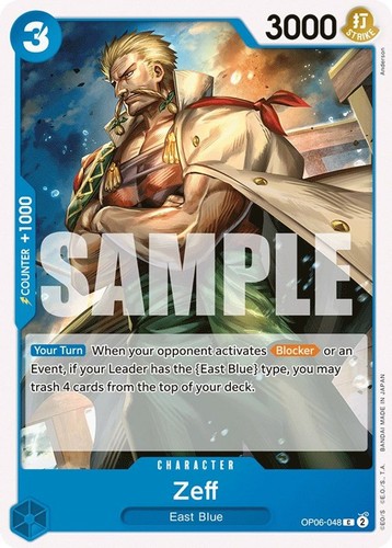 One Piece Zeff (OP06-048/239) OP06 Wings of the Captain NM | eBay