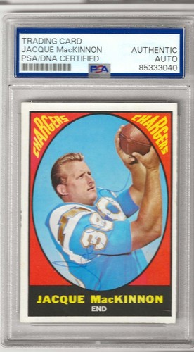 JACQUE MACKINNON PSA DNA SIGNED 1967 TOPPS CARD AUTOGRAPH SAN DIEGO ...