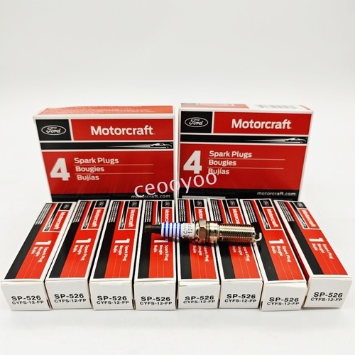 Set of 8: Ford Motorcraft Spark Plugs SP526X CYFS12FP SP526 For F-150 ...