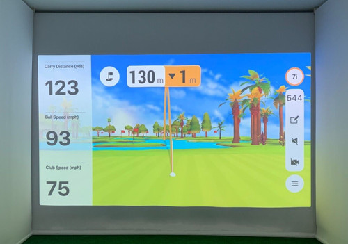 94"W 120"H Motorized Remote Golf Simulator Impact Retractable Screen ...