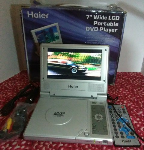 Haier Portable DVD Player w/ 7” TFT LCD Monitor with remote | eBay
