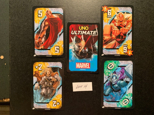 Marvel THOR Card Lot of 4 UNO ULTIMATE Mattel Games LOT H 1st Edition ...