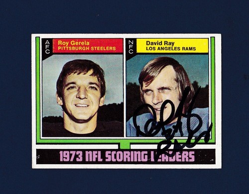 David Ray signed Los Angeles Rams 1973 NFL Scoring Leaders Topps ...