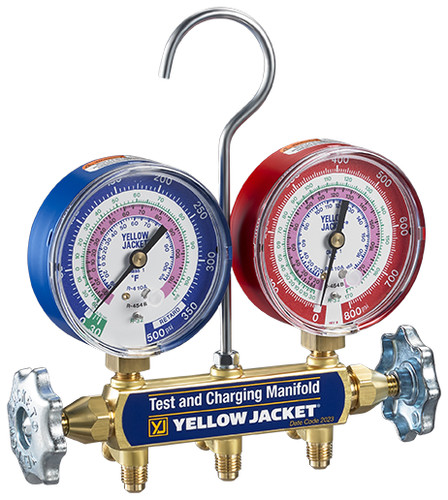 Yellow Jacket 42035 Series 41 A2L Manifold Only 3-1/8″ Gauges R-32/454B ...