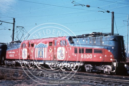 ORIGINAL KODACHROME CONRAIL RAILROAD GG1 # 4800 BICENTENNIAL PAINT ...