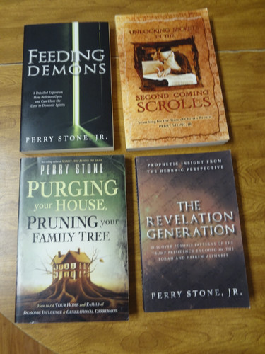 4 BOOKS BY PERRY STONE,FEEDING DEMONS,2ND COMING SCROLLS,PURGING YOUR ...