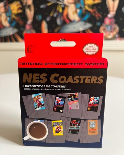 NES Nintendo Game Cartridge Coasters Set Of 8 Zelda Donkey Kong Super ...