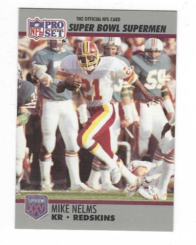 1990 PRO SET SUPER BOWL SUPERMEN MIKE HELMS #127 WASHINGTON REDSKINS | eBay