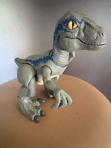 Jurassic World Primal Pal Blue Velociraptor Dinosaur Electronic Figure ...