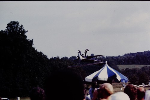 SEP 1986 Airplane Flying Upside Down Close To Ground EKTACHROME Slide ...