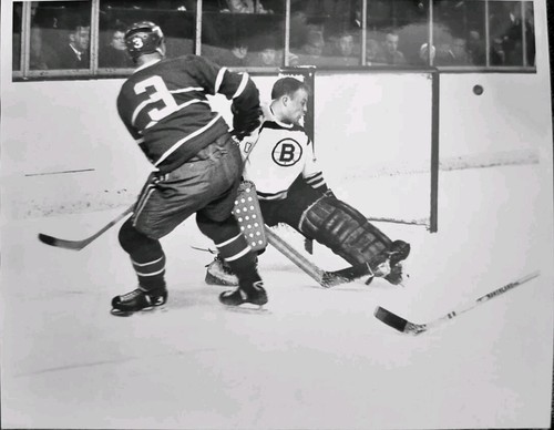 1966 GERRY CHEEVERS NHL HOCKEY GOALIE TYPE 1 PHOTO JEAN CLAUDE TREMBLAY ...