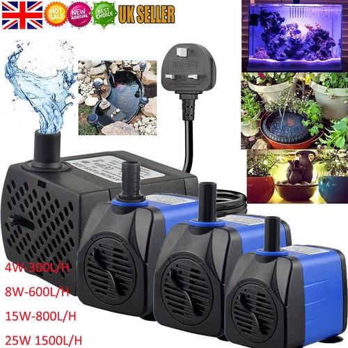 SUBMERSIBLE WATER PUMP AQUARIUM FISH TANK SUMP PUMPS POND FEATURE ...