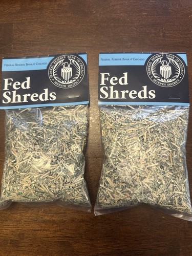 2 Bags Of Fed Shreds From Chicago Federal Reserve Bank Shredded Money ...