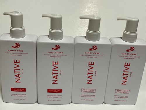 Lot of 4 Native Candy Cane Moisturizing Shampoo (2) & Conditioner (2 ...