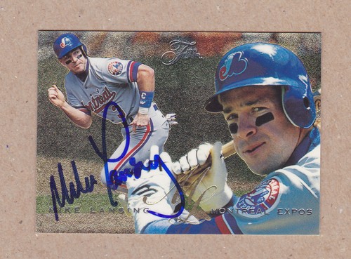 Mike Lansing signed 1995 Flair card #163-Montreal Expos | eBay