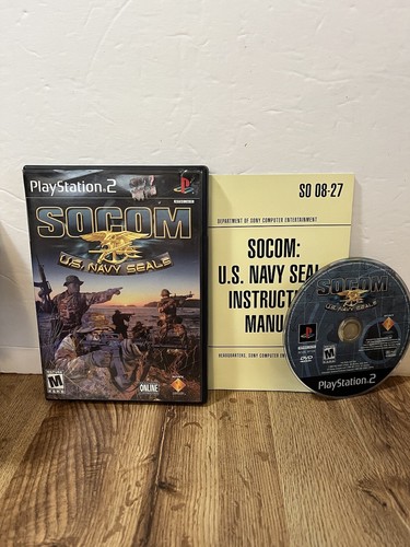 SOCOM U.S. Navy Seals Sony PlayStation 2 2002 Socom 1 PS2 Complete w ...
