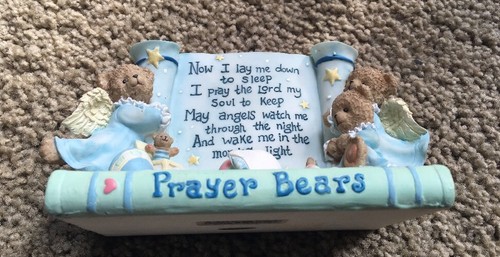 1997 Prayer Bears Angel Sculpture "Now I Lay Me" by Shelly Rasche | eBay