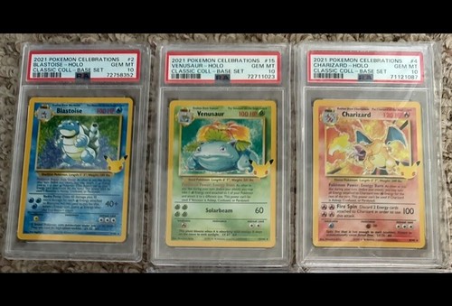 Pokemon Charizard Blastoise Venusaur Celebrations Collection Base Set ...