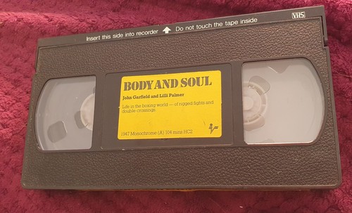 BODY AND SOUL VHS Intervision Video Pre Cert tape only | eBay