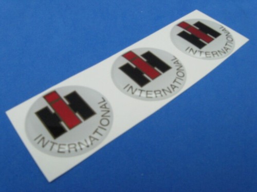 IHC INTERNATIONAL HARVESTER TRUCK DOMED DECAL EMBLEM STICKER SET OF ...
