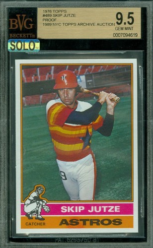 1976 TOPPS LOA # 489 SKIP JUTZE PROOF BGS 9.5 MAC SOLO FINEST GRADE ...