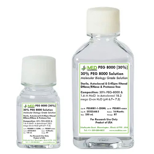 30% PEG 800 in 1.6 M NaCl Solution - Polyethylene Glycol 8000 Solution ...