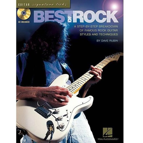 GUITAR SIGNATURE LICKS BEST OF ROCK MUSIC BOOK/CD STEP-BY-STEP STYLES ...