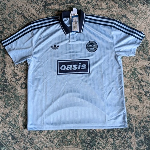 Adidas Originals x Oasis Tour Jacquard Jersey Blue Clear Sky Size m | eBay