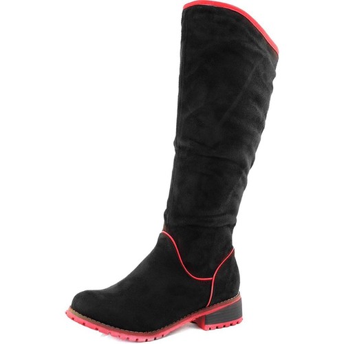 Top Moda Black Faux Suede Knee High Womens Zip Boots LE-18 (Retail $88 ...