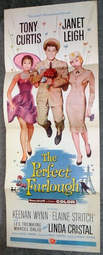 THE PERFECT FURLOUGH original movie poster TONY CURTIS/LINDA CRISTAL ...