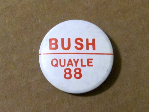 1988 George HW Bush for President 1 1/2" Pinback Button Bush Quayle 88 ...