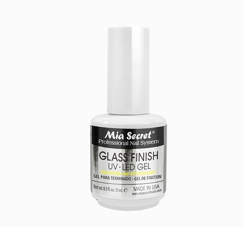 Mia Secret Glass Finish UV LED Gel for Natural Nails Soak off Clear Gel ...