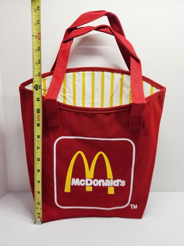 VINTAGE 80s MCDONALDS FRENCH FRY CANVAS TOTE LUNCH BAG MCD'S EXCLUSIVE ...