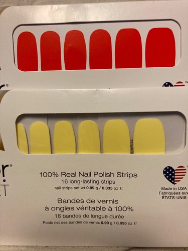 color street nail strips set of 2- Belgian buttercup & high voltage | eBay
