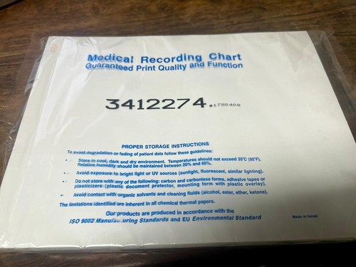 Box of Medical Recording ECG / EKG Chart Paper, 8 1/2" X 11" for ...