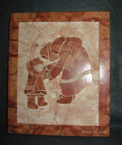 Bildplatte David Bernett Marbre; rosa Verona Mother+Child Sculpteur ...