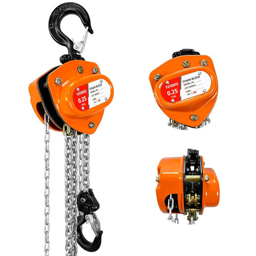 Chain Hoist 1/4 Ton (550Lbs) Capacity | Mini Hand Chain Hoist 10FT ...